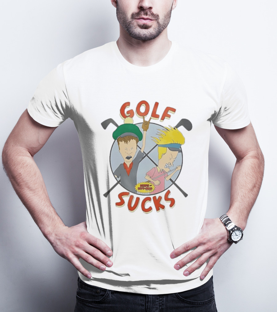 Beavis And Butt Head Golf Sucks 90s Cartoon T-Shirt