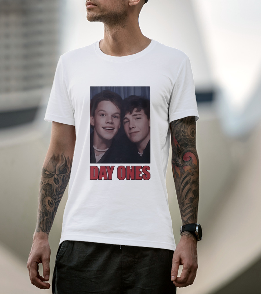 Ben Affleck Matt Damon Day Ones Friends Photobooth Nostalgia T-Shirt