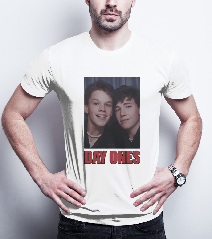 Ben Affleck Matt Damon Day Ones Friends Photobooth Nostalgia T-Shirt