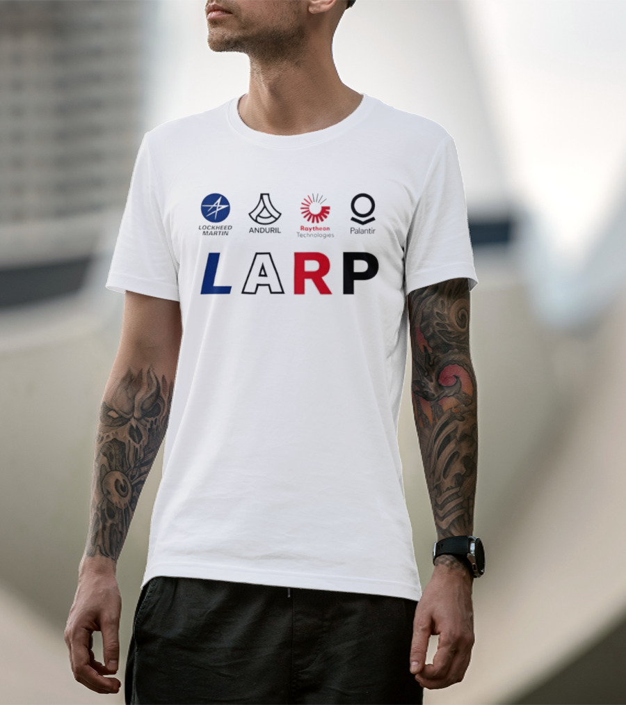 Lockheed Martin Anduril Raytheon Technologies Palantir LARP Logos T-Shirt
