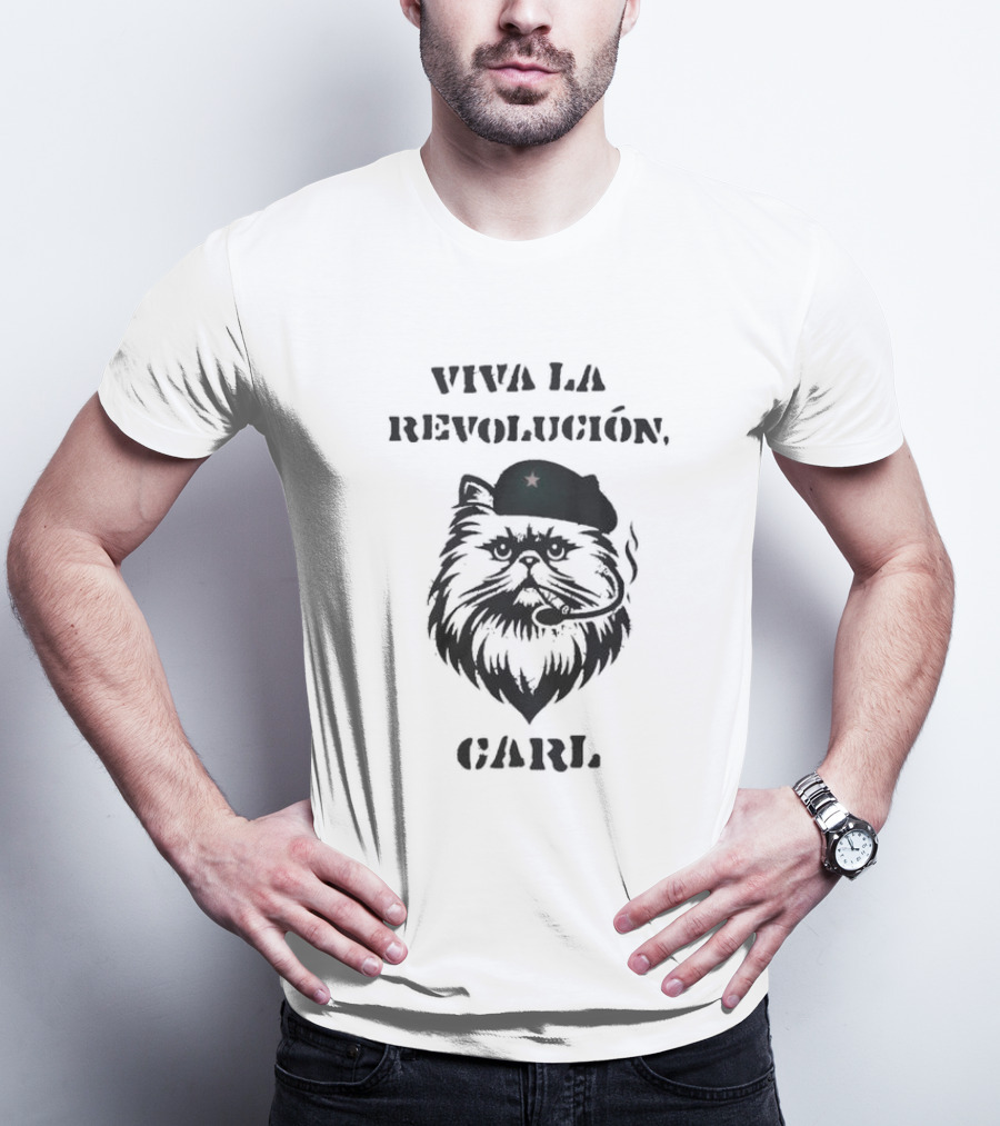 Viva La Revolución Carl Beret Cat T-Shirt