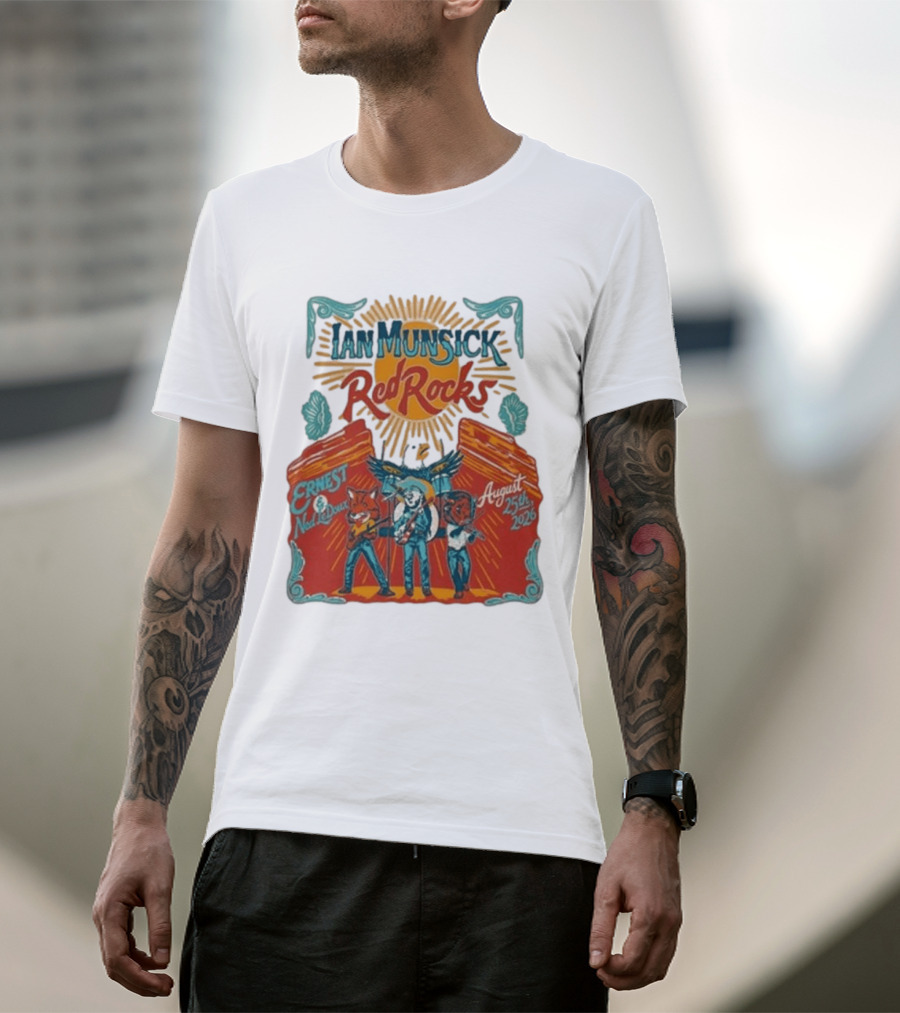 Ian Munsick Red Rocks August 25th 2026 Ernest Ned LeDoux T-Shirt