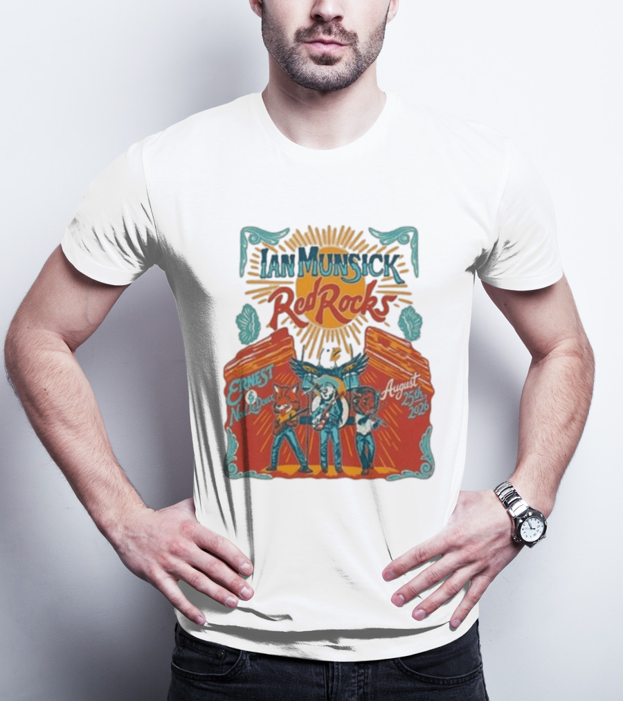 Ian Munsick Red Rocks August 25th 2026 Ernest Ned LeDoux T-Shirt