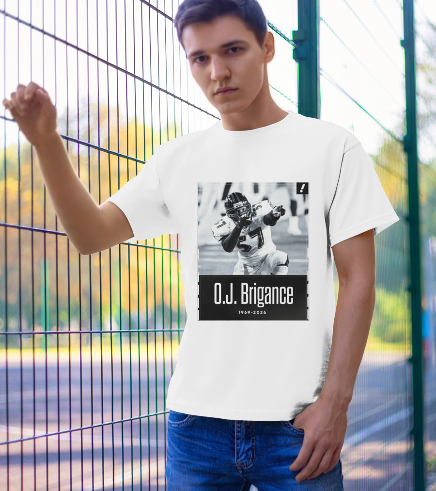 O.J. Brigance 1969 2026 Football Player Memoriam T-Shirt