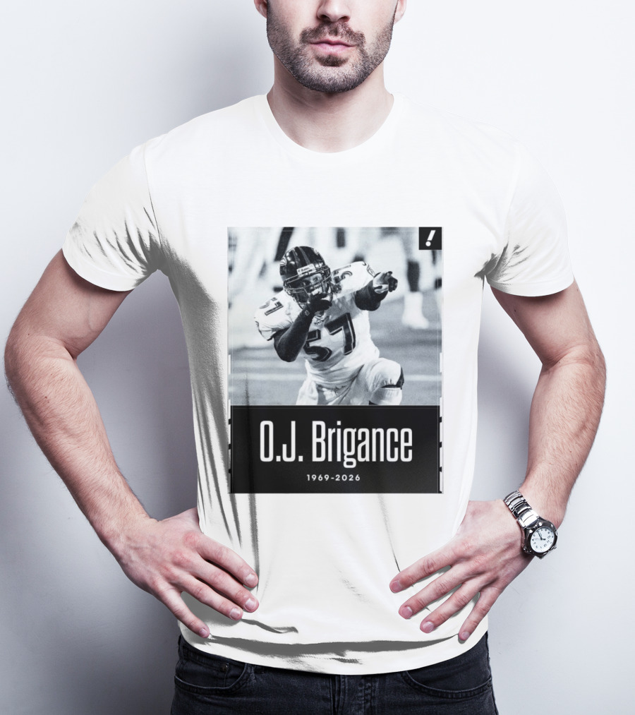 O.J. Brigance 1969 2026 Football Player Memoriam T-Shirt