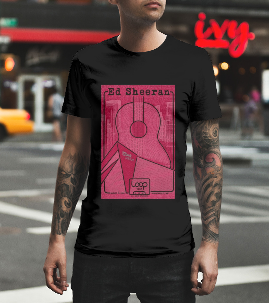 Ed Sheeran Loop Tour August 15 2026 U.S. Bank Stadium Minneapolis MN T-Shirt
