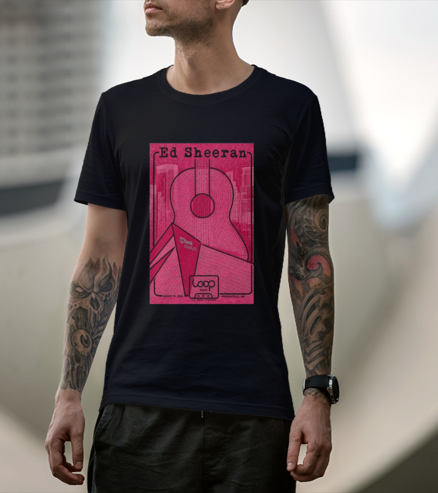 Ed Sheeran Loop Tour August 15 2026 U.S. Bank Stadium Minneapolis MN T-Shirt