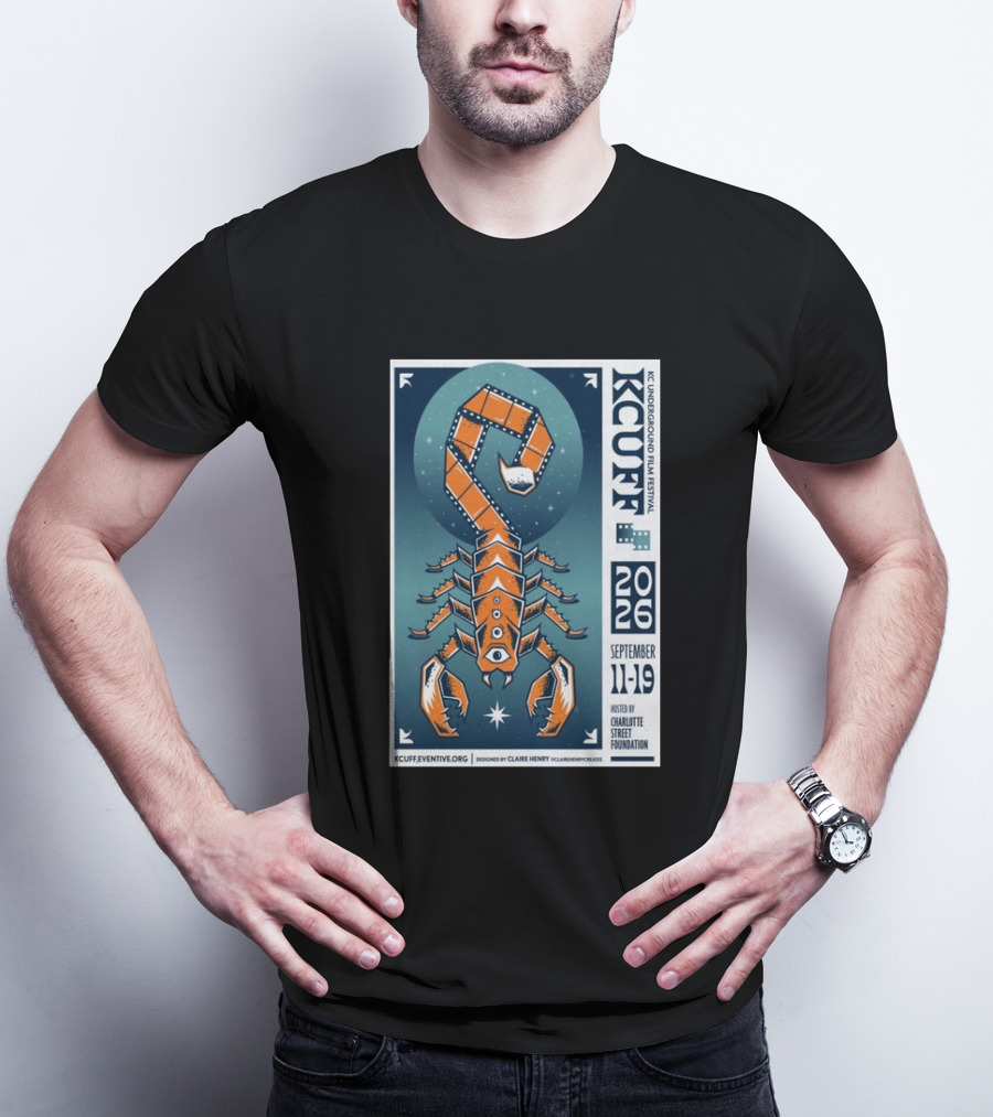 KC Underground Film Festival 2026 Scorpion September 11 19 Charlotte Street Foundation T-Shirt