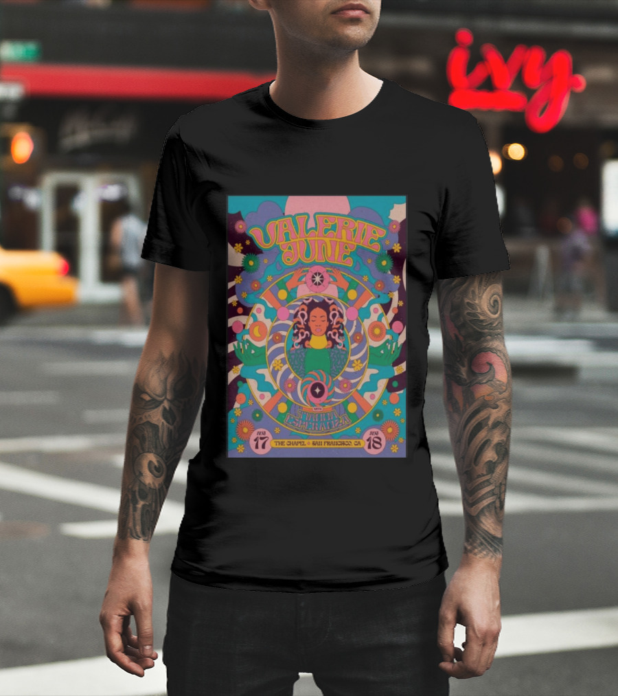 Valerie June With Samantha Diaz August 17 18 2026 The Chapel San Francisco CA T-Shirt