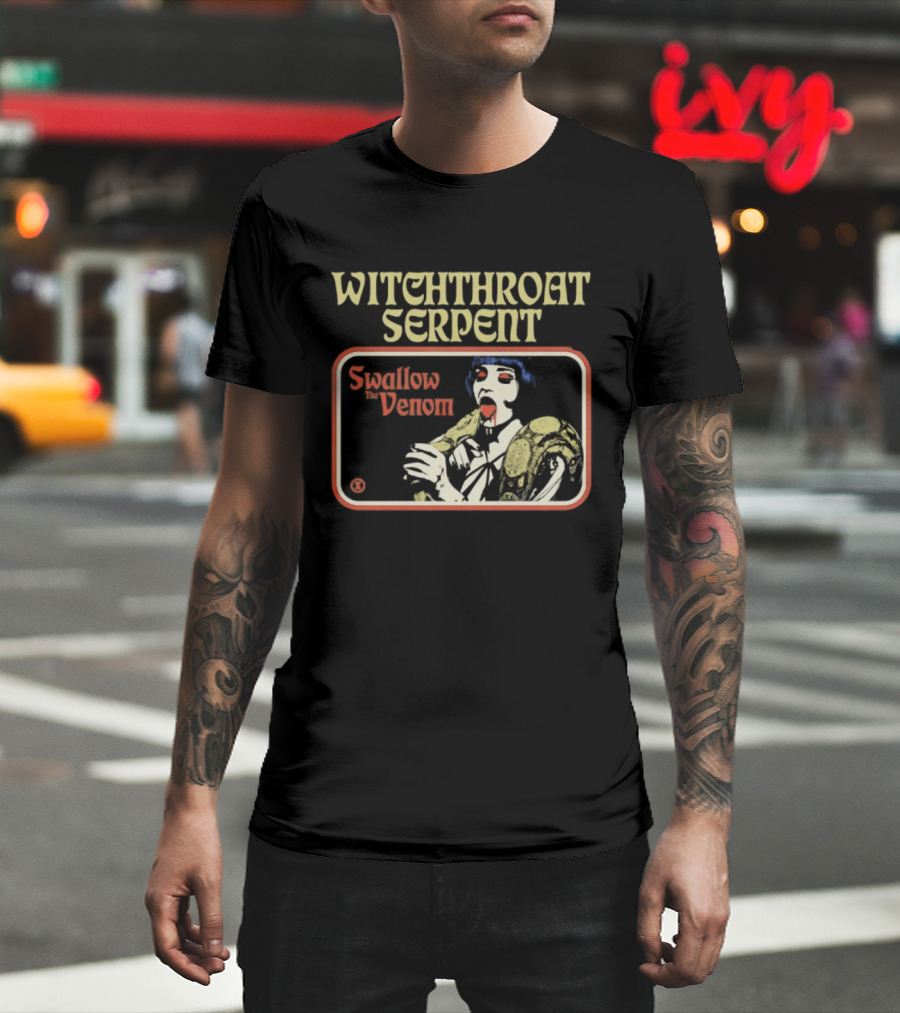 Witchthroat Serpent Swallow The Venom Doom Metal Psychedelic T-Shirt