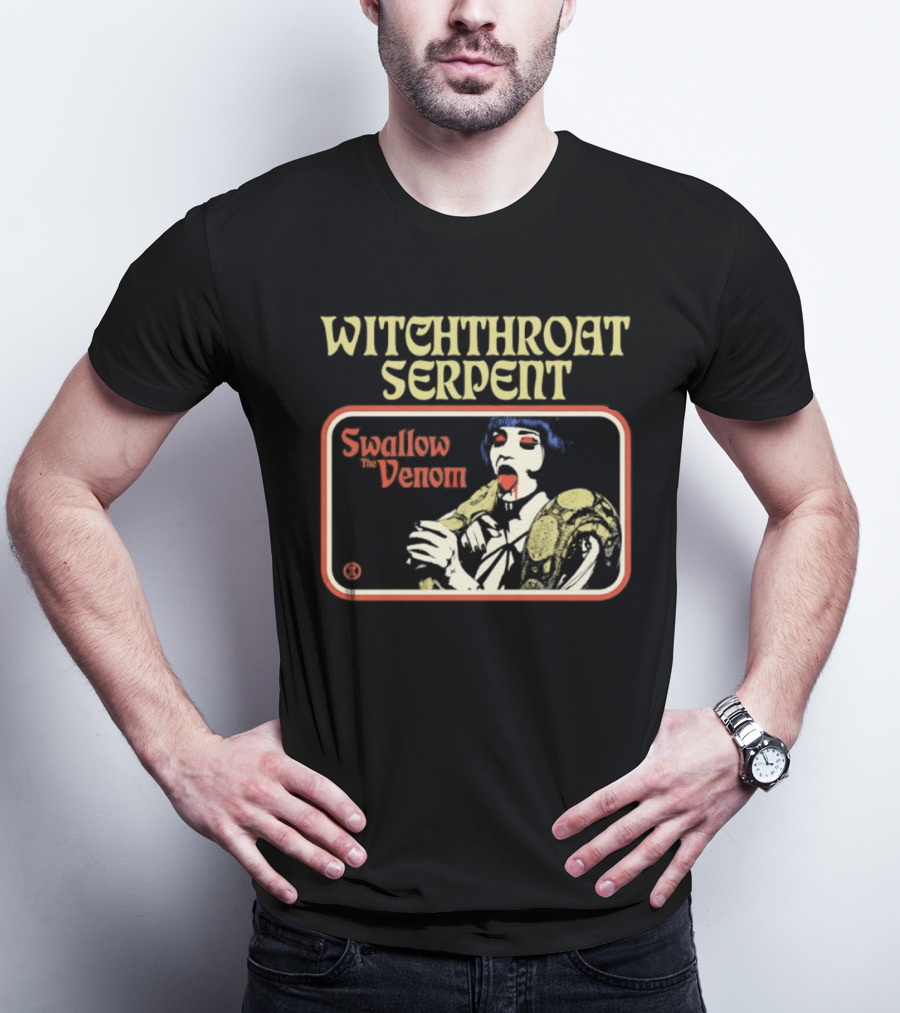 Witchthroat Serpent Swallow The Venom Doom Metal Psychedelic T-Shirt