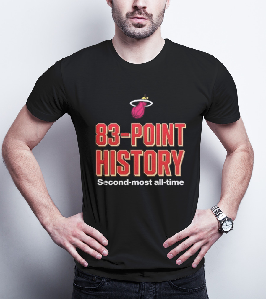 Miami Heat Bam Adebayo 83 Point History Second Most All Time T-Shirt