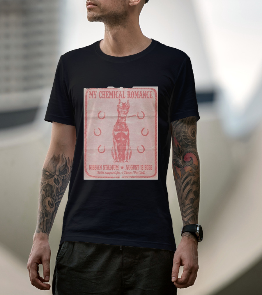 My Chemical Romance Nissan Stadium August 13 2026 With Support From Pierce The Veil T-Shirt