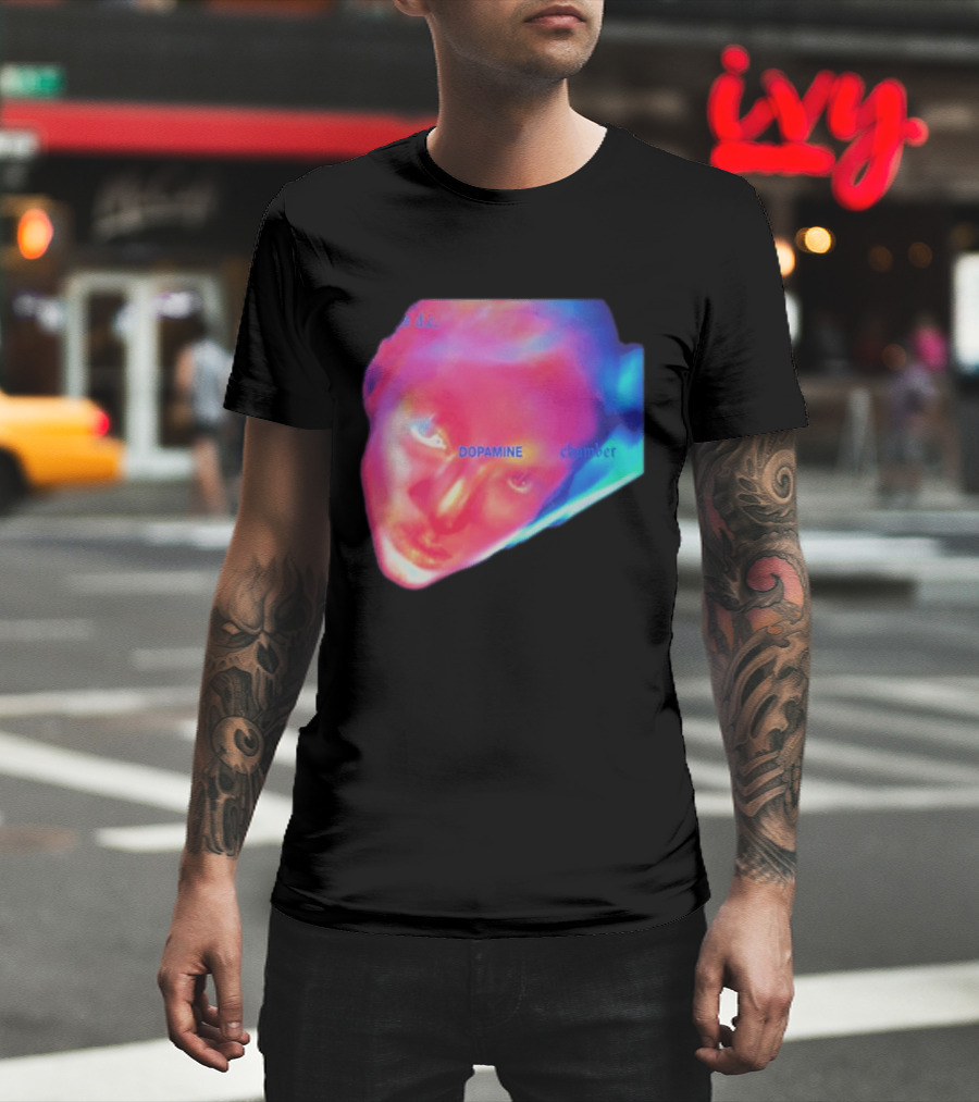 Fontaines D.C. Dopamine Chamber Album Cover Art Face T-Shirt