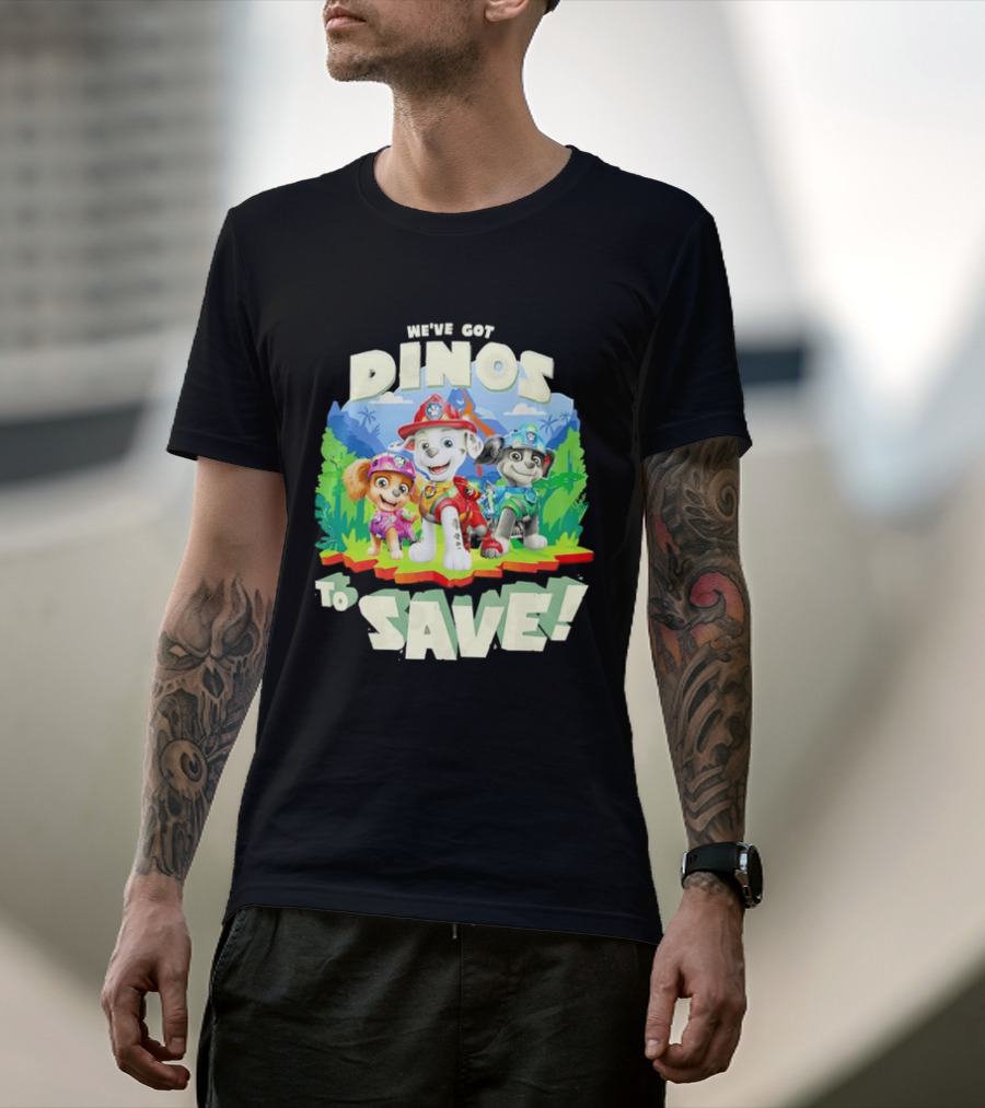 Paw Patrol We've Got Dinos To Save Marshall Adventure With Dinosaurs T-Shirt