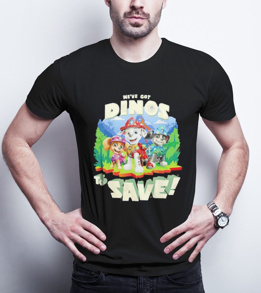 Paw Patrol We've Got Dinos To Save Marshall Adventure With Dinosaurs T-Shirt