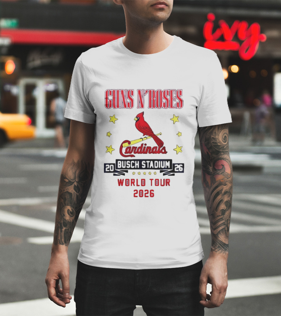 Guns N' Roses Busch Stadium St Louis Cardinals World Tour 2026 T-Shirt