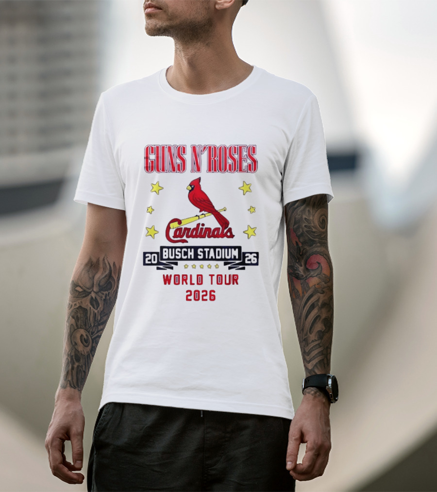 Guns N' Roses Busch Stadium St Louis Cardinals World Tour 2026 T-Shirt