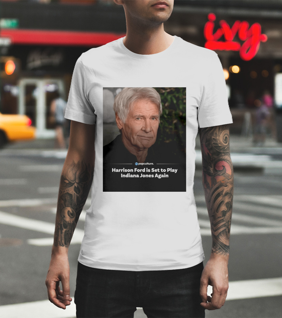 Harrison Ford Indiana Jones Return Announcement Popculture Update T-Shirt