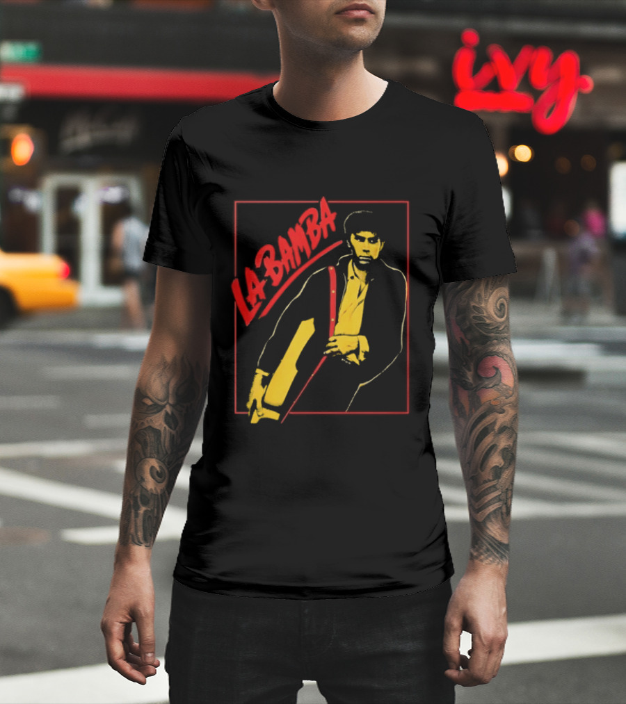 Ritchie Valens La Bamba Rock And Roll Iconic Yellow Red T-Shirt