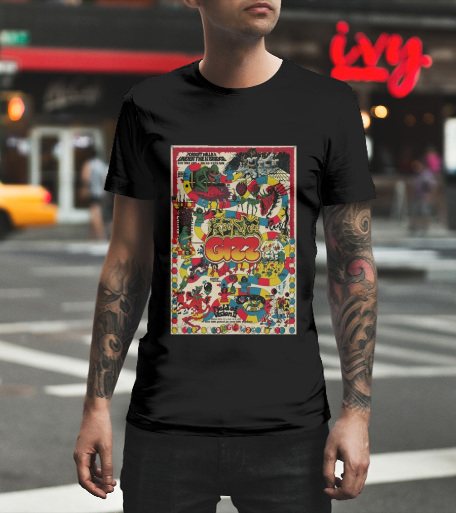 Goose Aug 18 2026 Commodore Ballroom Vancouver BC Flying Gizz Field Of Vision New York City Forest Hills Under The Rainbow T-Shirt