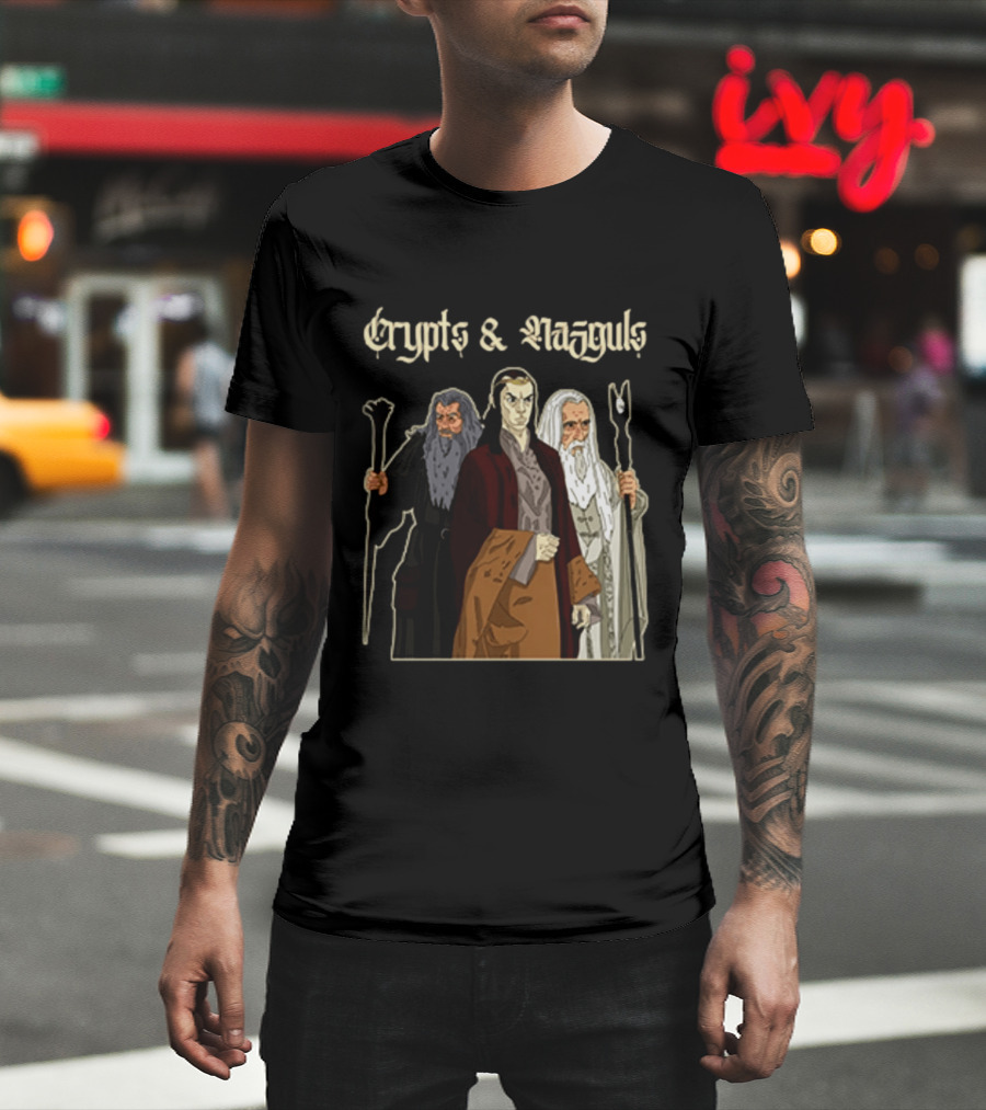 Crypts & Nazgûls Wizards Of The Rings Characters T-Shirt