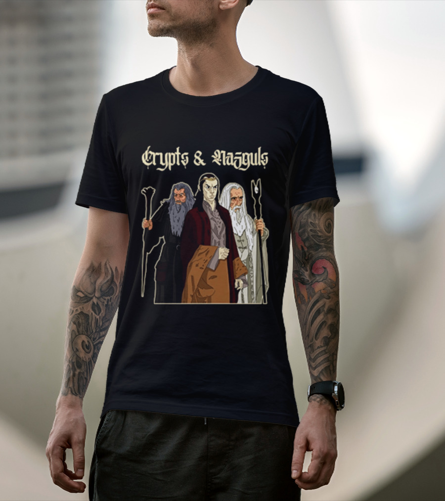 Crypts & Nazgûls Wizards Of The Rings Characters T-Shirt