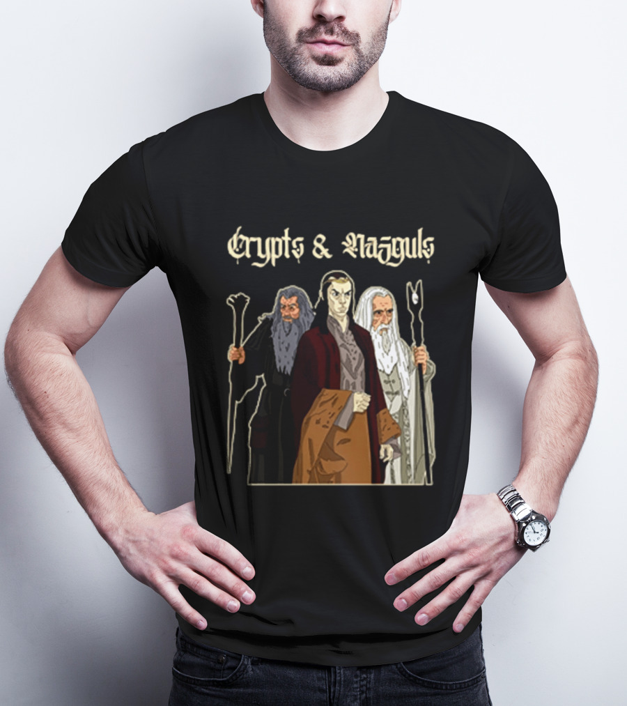 Crypts & Nazgûls Wizards Of The Rings Characters T-Shirt