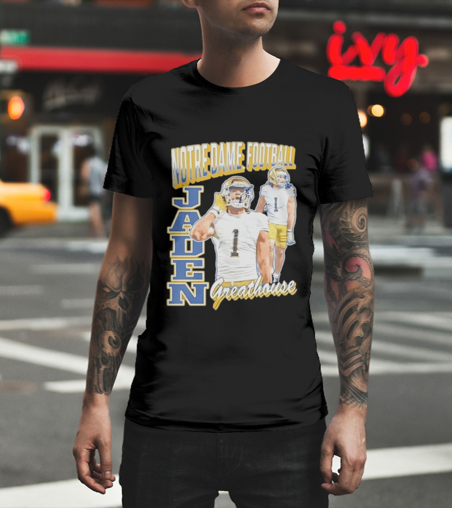Notre Dame Football Jaden Greathouse 1 Fighting Irish T-Shirt