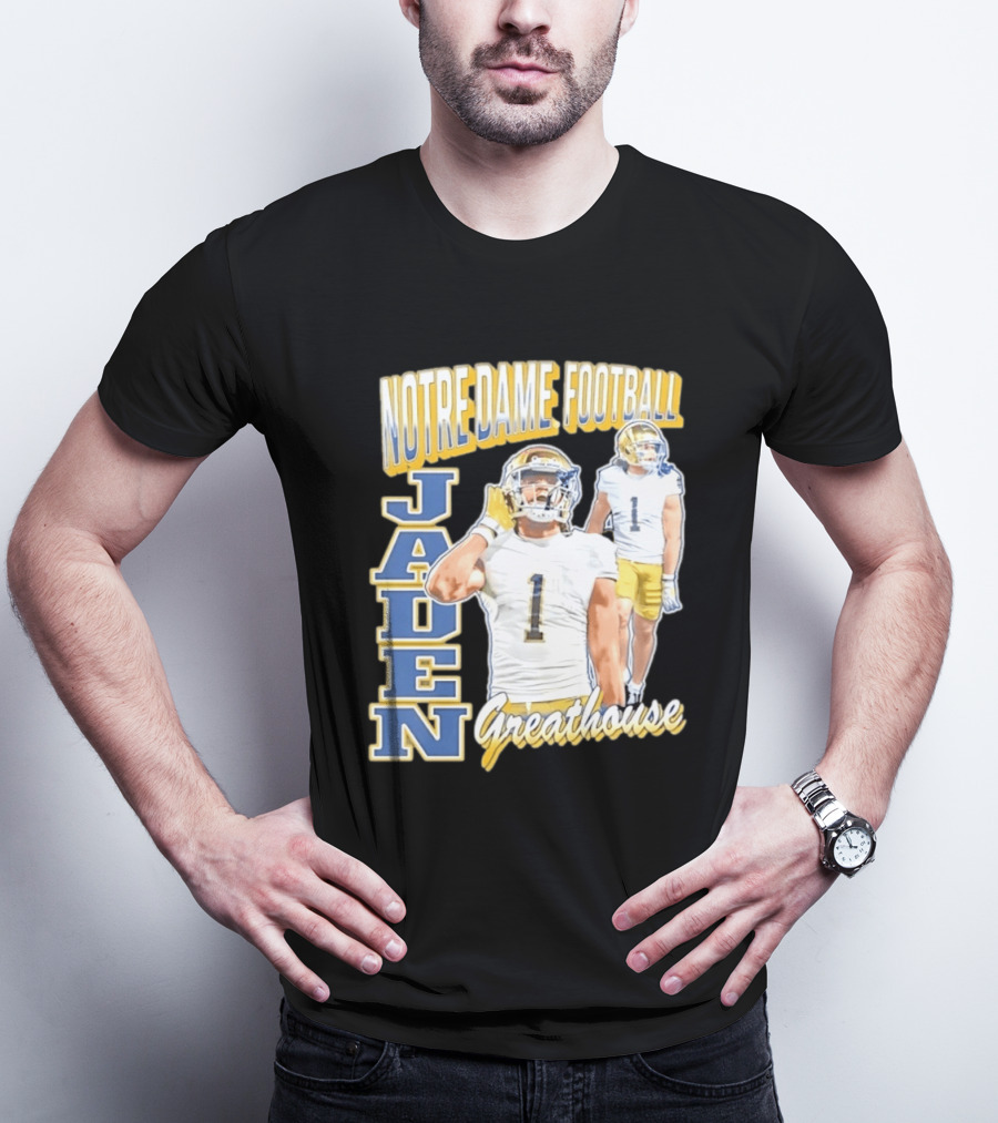 Notre Dame Football Jaden Greathouse 1 Fighting Irish T-Shirt
