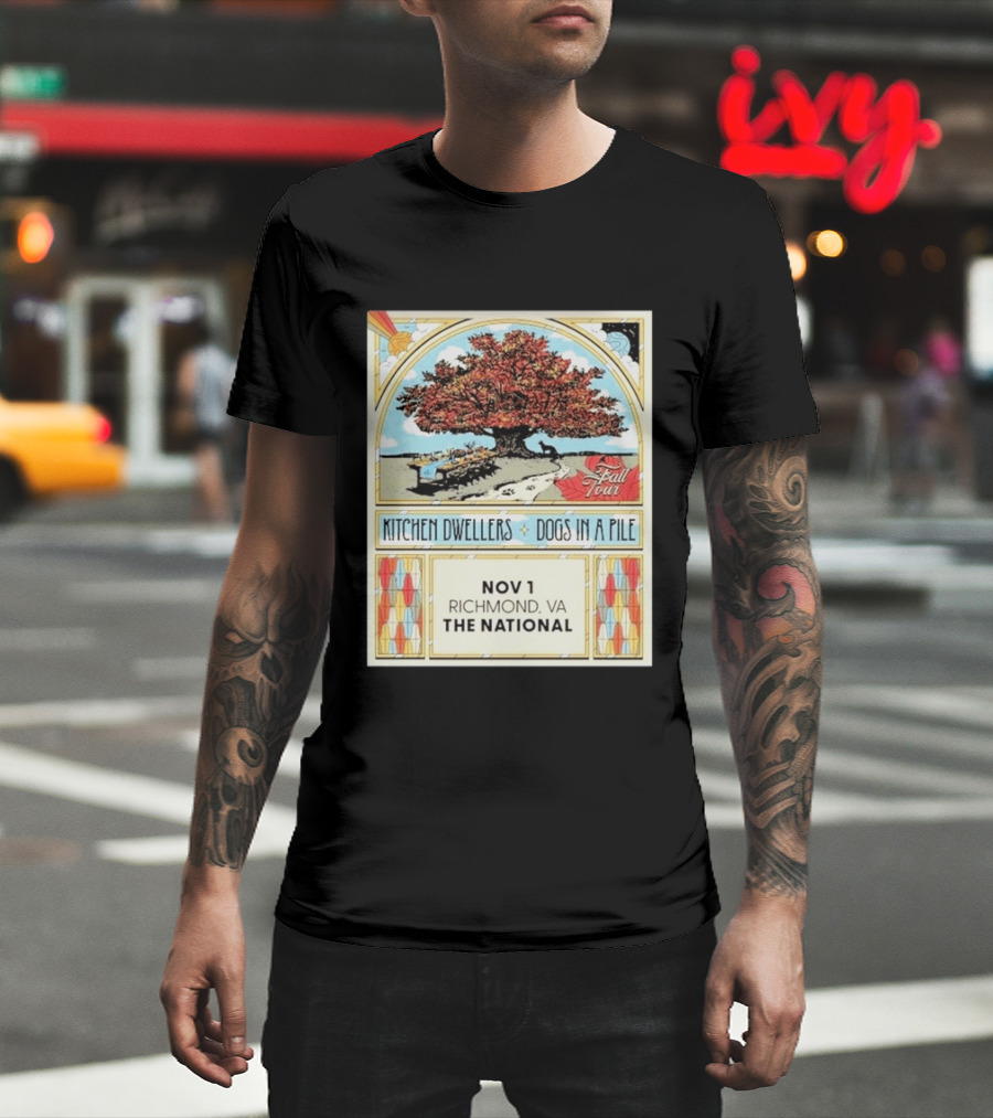 Kitchen Dwellers Dogs In A Pile Fall Tour 2026 Richmond VA The National November 1 T-Shirt