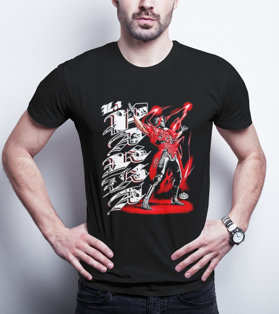 La Parka AAA Lucha Libre Legend Skeleton Warrior Action Hero T-Shirt
