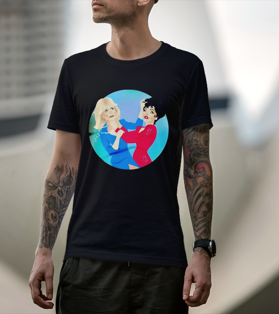 Alexis Carrington Krystle Carrington Iconic Dynasty Catfight Scene T-Shirt