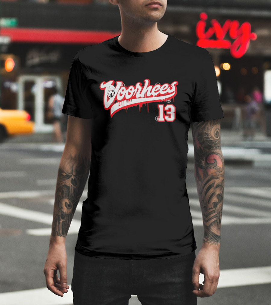 Jason Voorhees Mask Dripping Blood 13 Hockey Friday The 13th T-Shirt