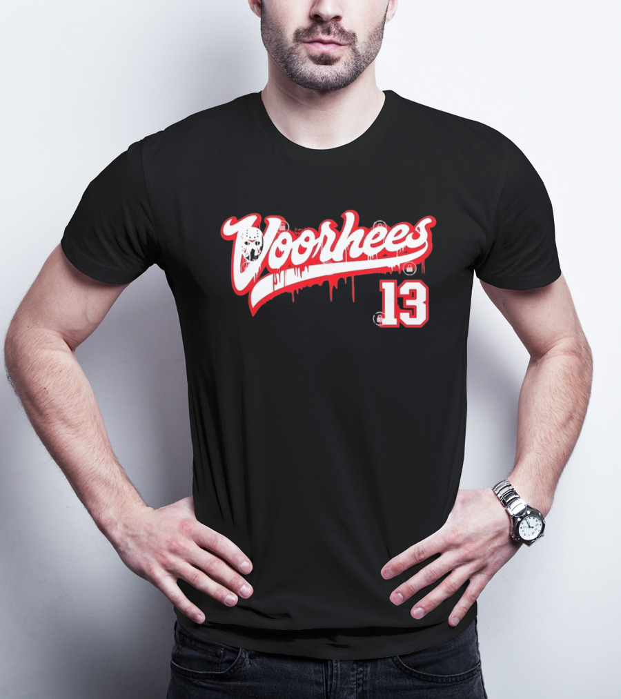 Jason Voorhees Mask Dripping Blood 13 Hockey Friday The 13th T-Shirt
