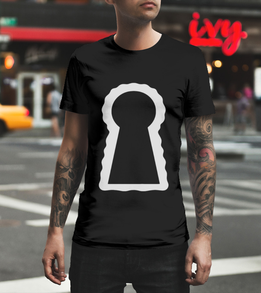 Minimalist Keyhole Secret Door Aesthetic T-Shirt