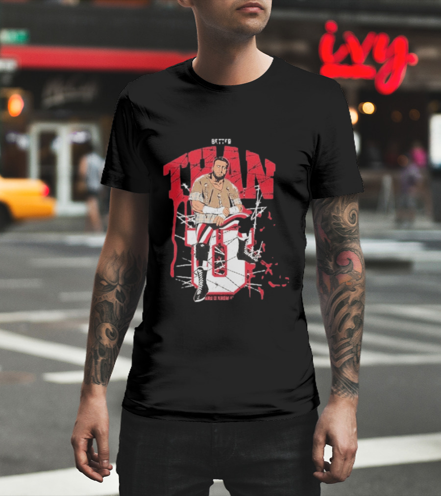 MJF Better Than You AEW Champion Barbed Wire Wrestling T-Shirt