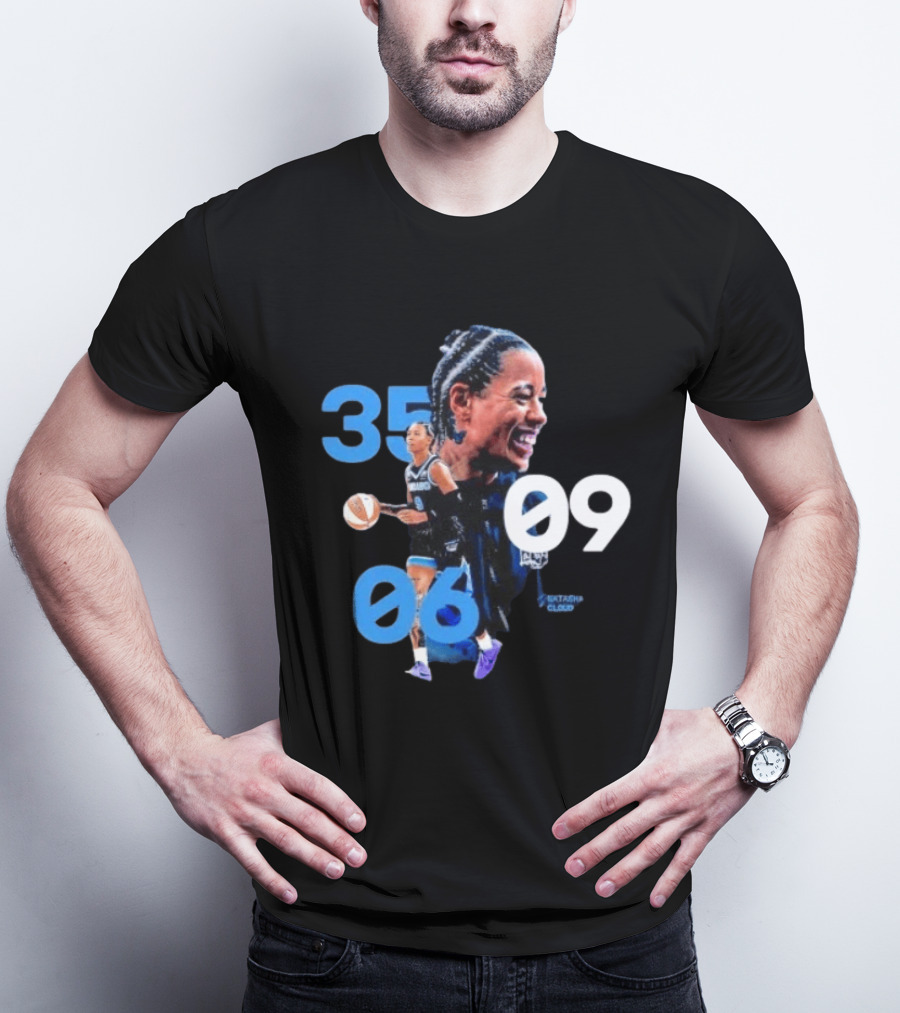 Natasha Cloud Historic 35 Points 5 Rebounds 5 Assists Performance T-Shirt