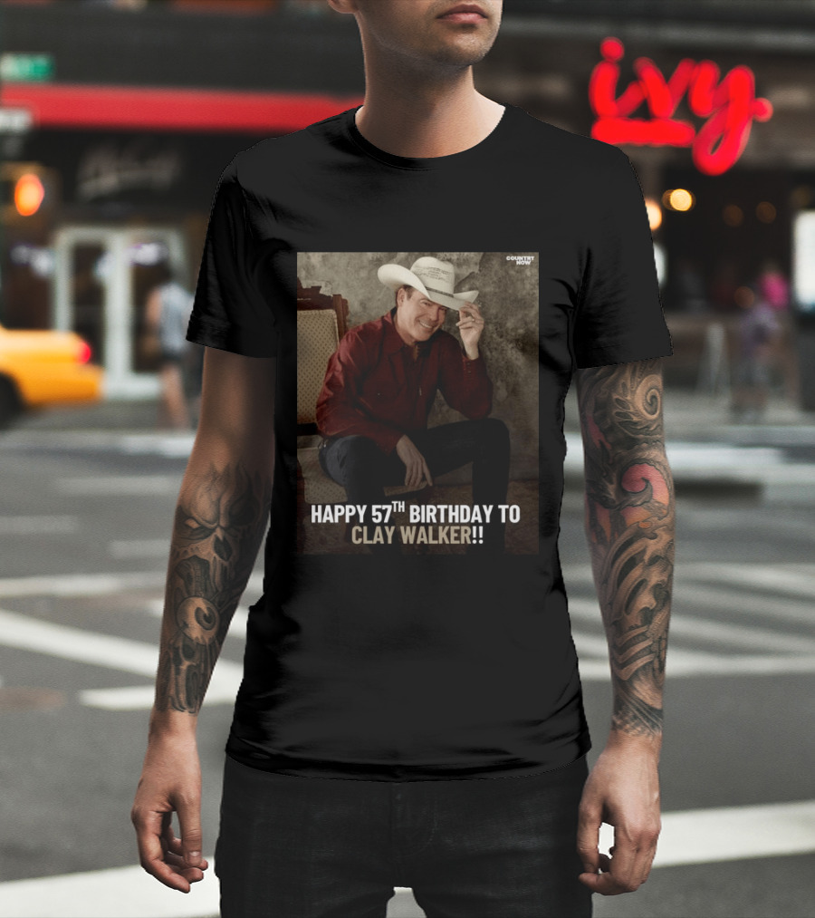 Clay Walker Celebrates Turning 57 In Classic Country T-Shirt