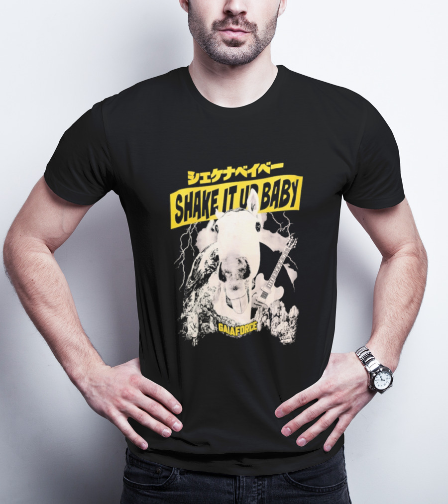 Shake It Up Baby Gaiaforce Horse Electric Guitar T-Shirt