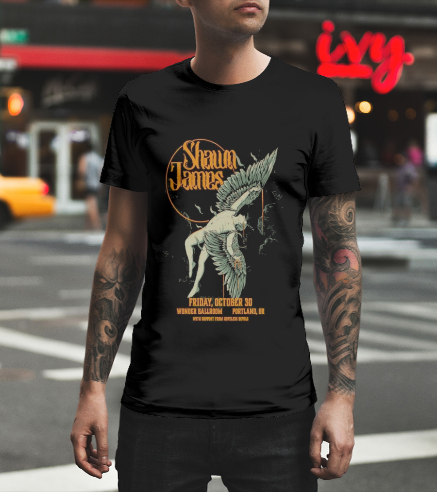 Shawn James Live Wonder Ballroom Portland OR October 30 2026 Special Guest Sam Hopeless T-Shirt