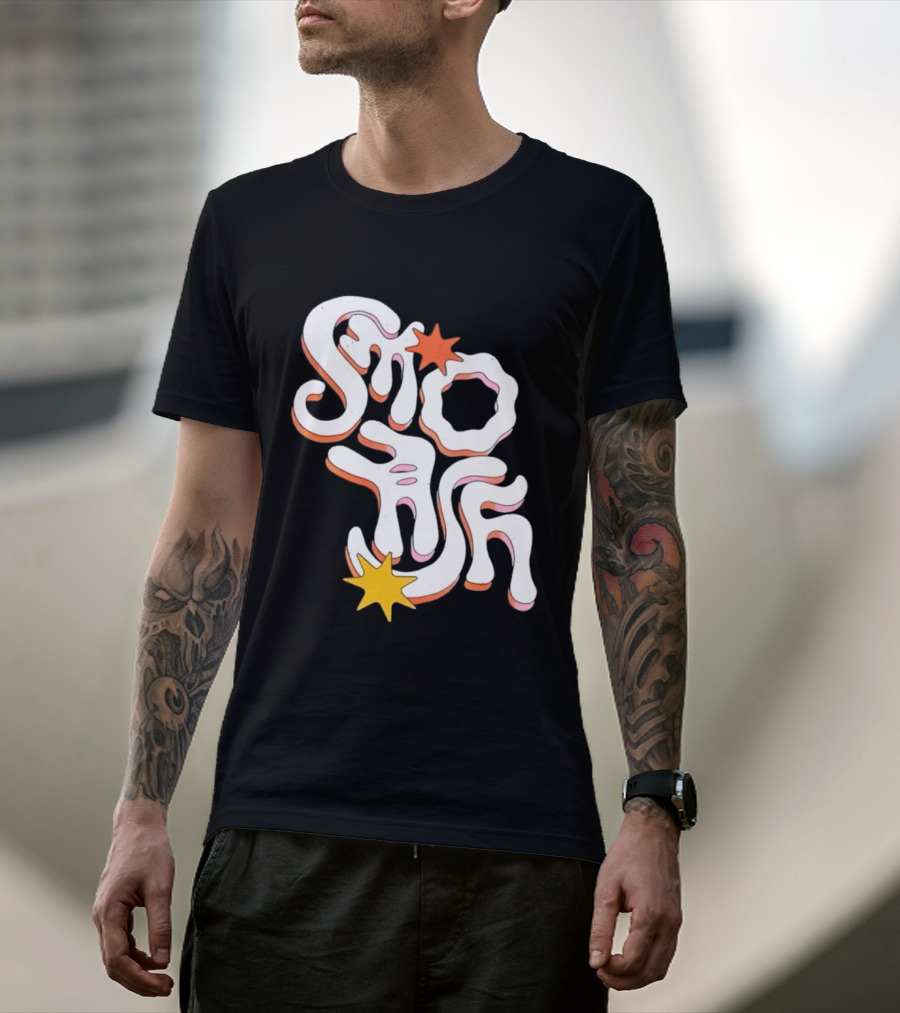 Stash Groovy 70s Retro Psychedelic Style With Stars T-Shirt