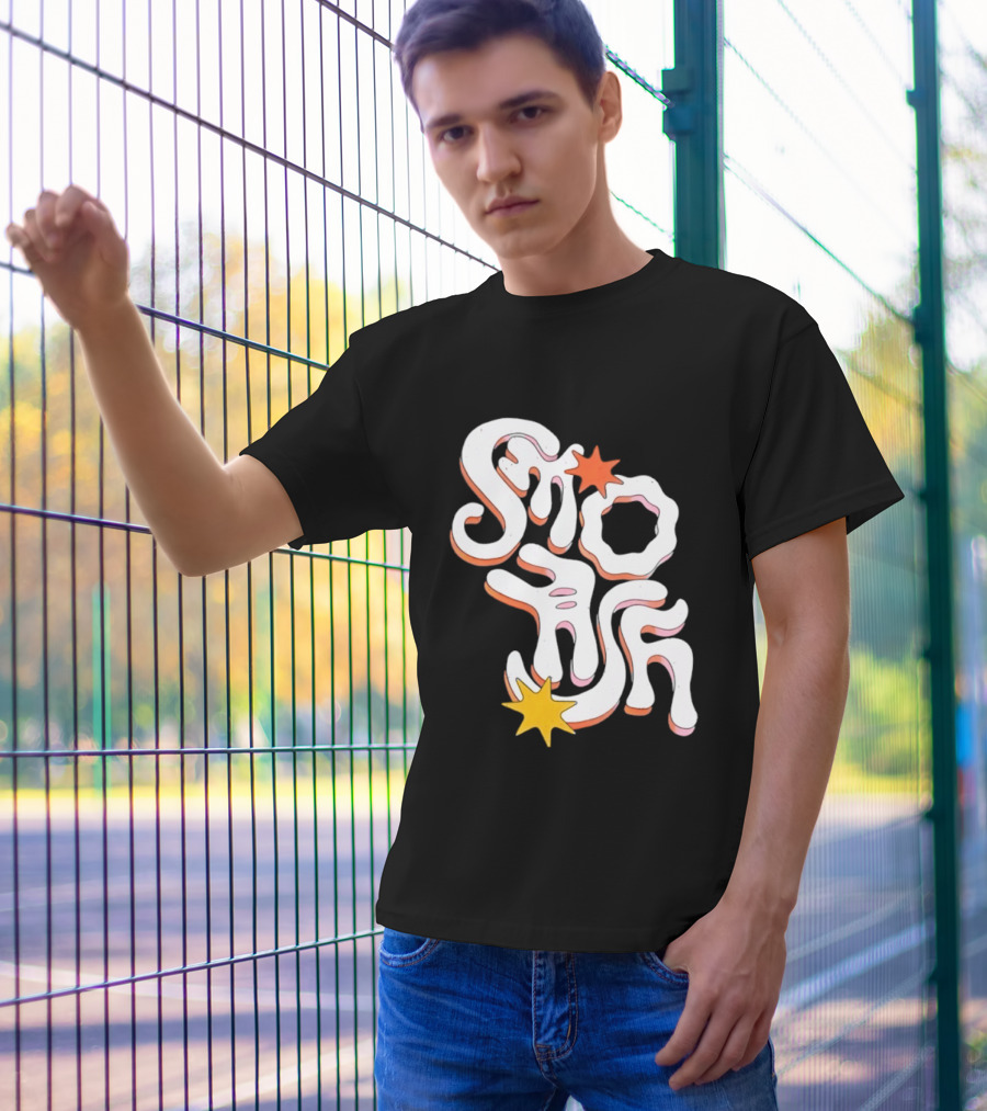 Stash Groovy 70s Retro Psychedelic Style With Stars T-Shirt