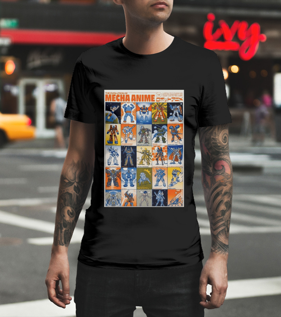 The Evolution Of Mecha Anime V.2 T-Shirt