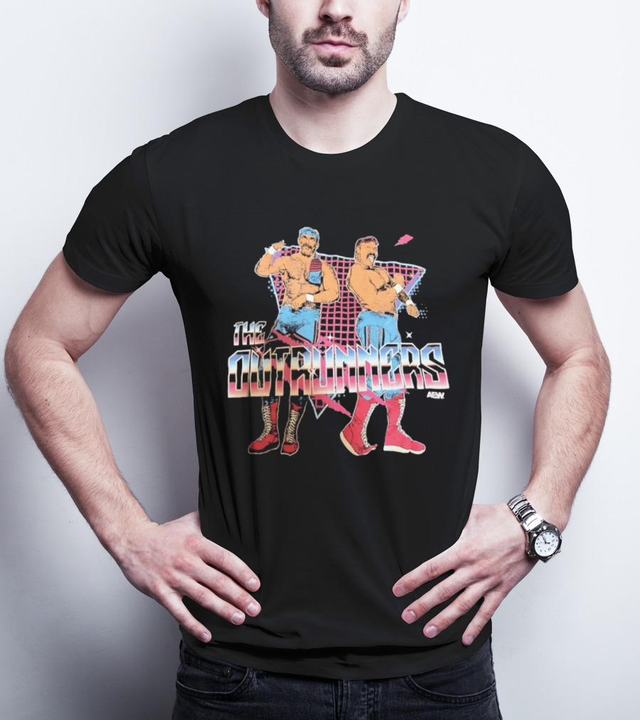 The Outrunners AEW Wrestling Tag Team Retro Fashion T-Shirt