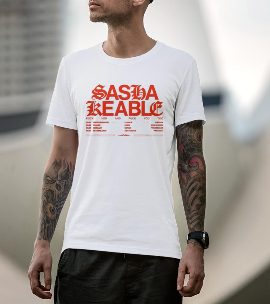 Sasha Keable 2024 Tour Dates And Locations List T-Shirt
