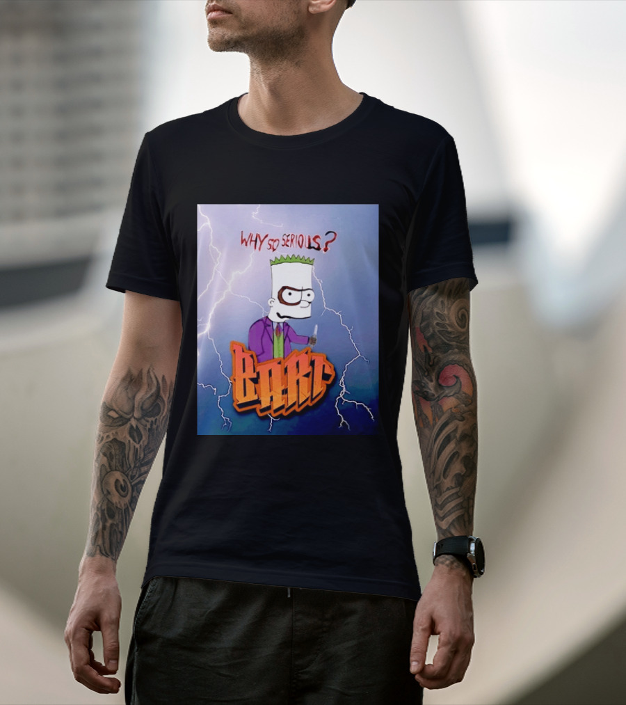 Bart Simpson Why So Serious Joker Lightning Mashup T-Shirt