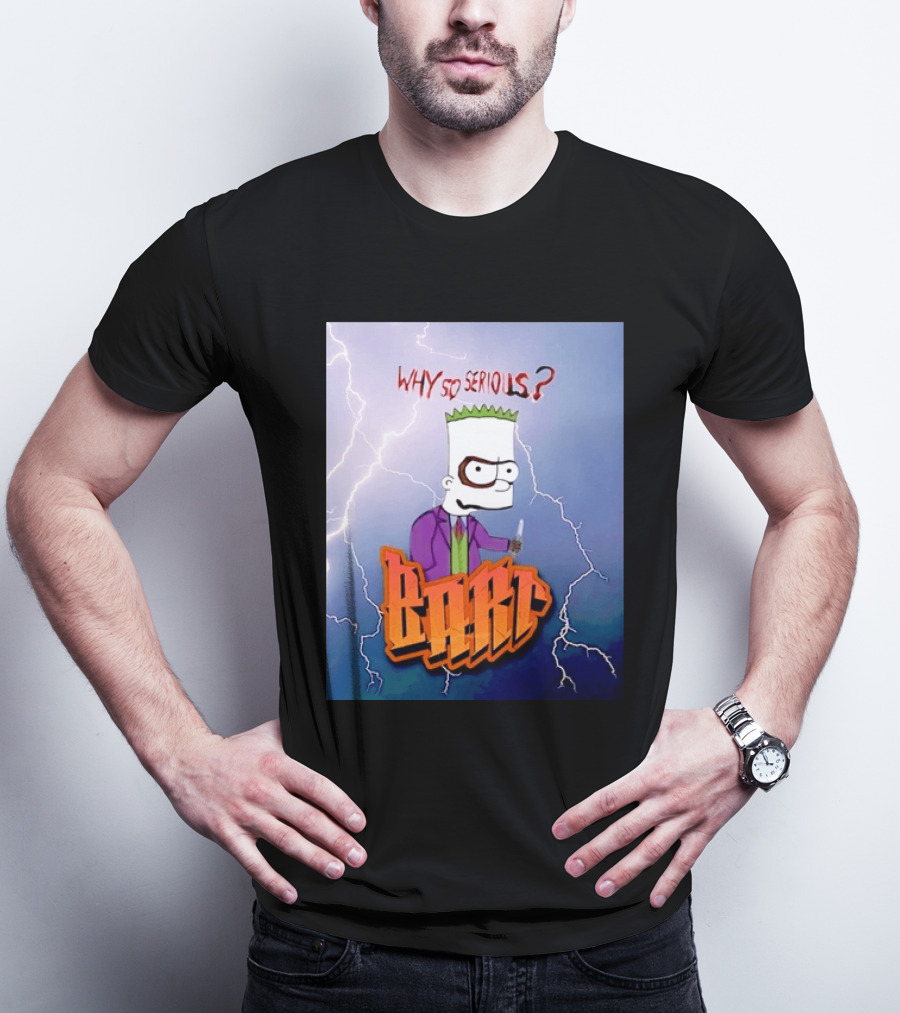 Bart Simpson Why So Serious Joker Lightning Mashup T-Shirt