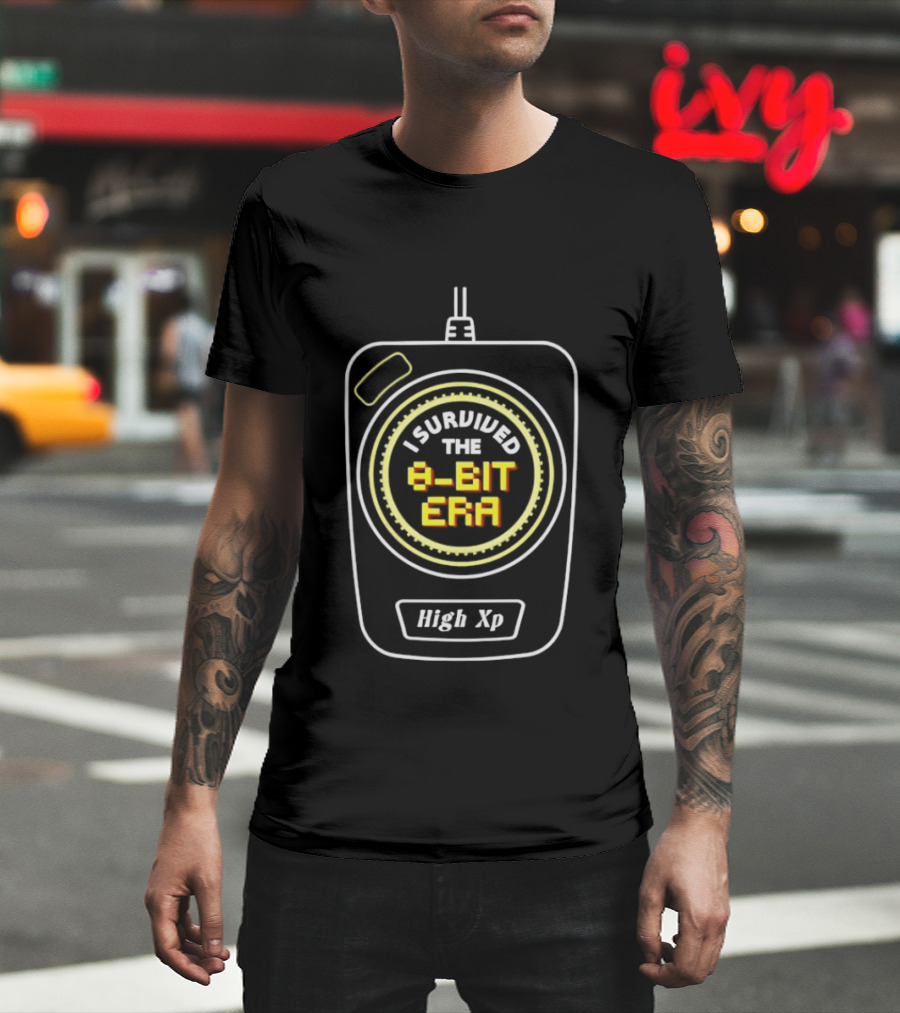 I Survived The 8 Bit Era High XP Retro Gaming Nostalgia T-Shirt