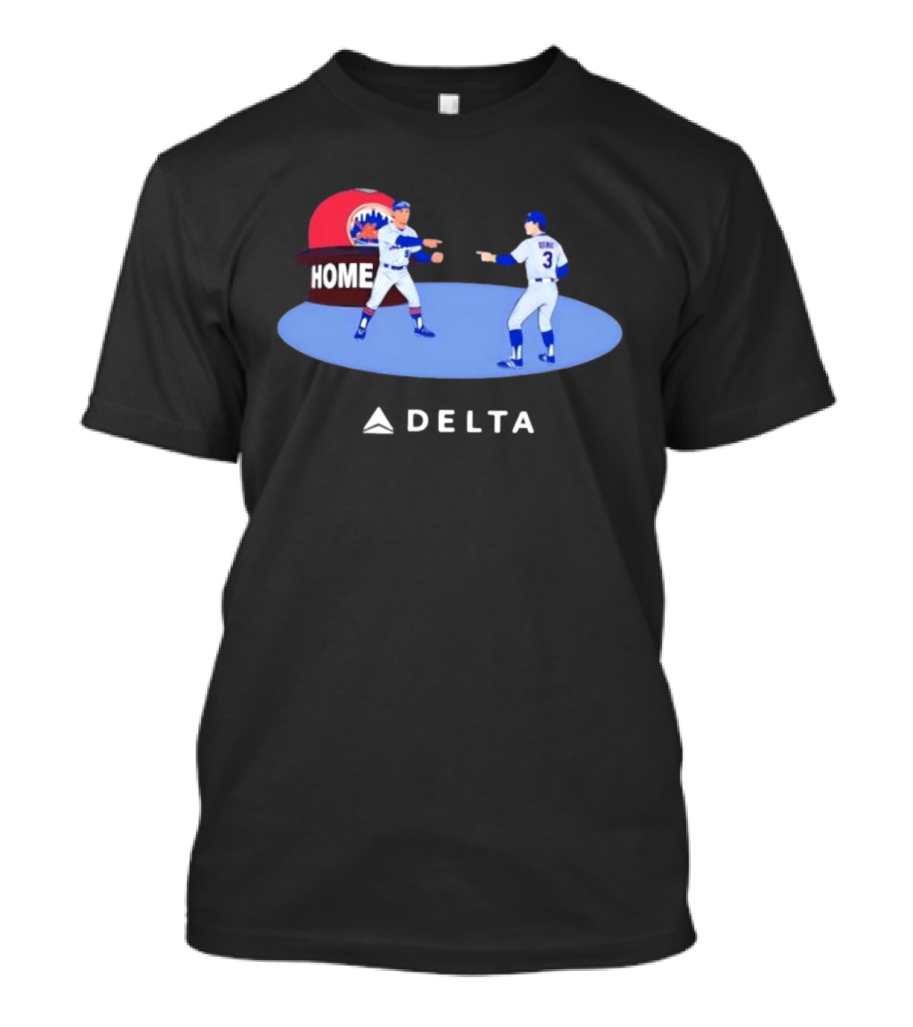 New York Mets MLB Delta Home Baseball Players Pointing Meme T-Shirt